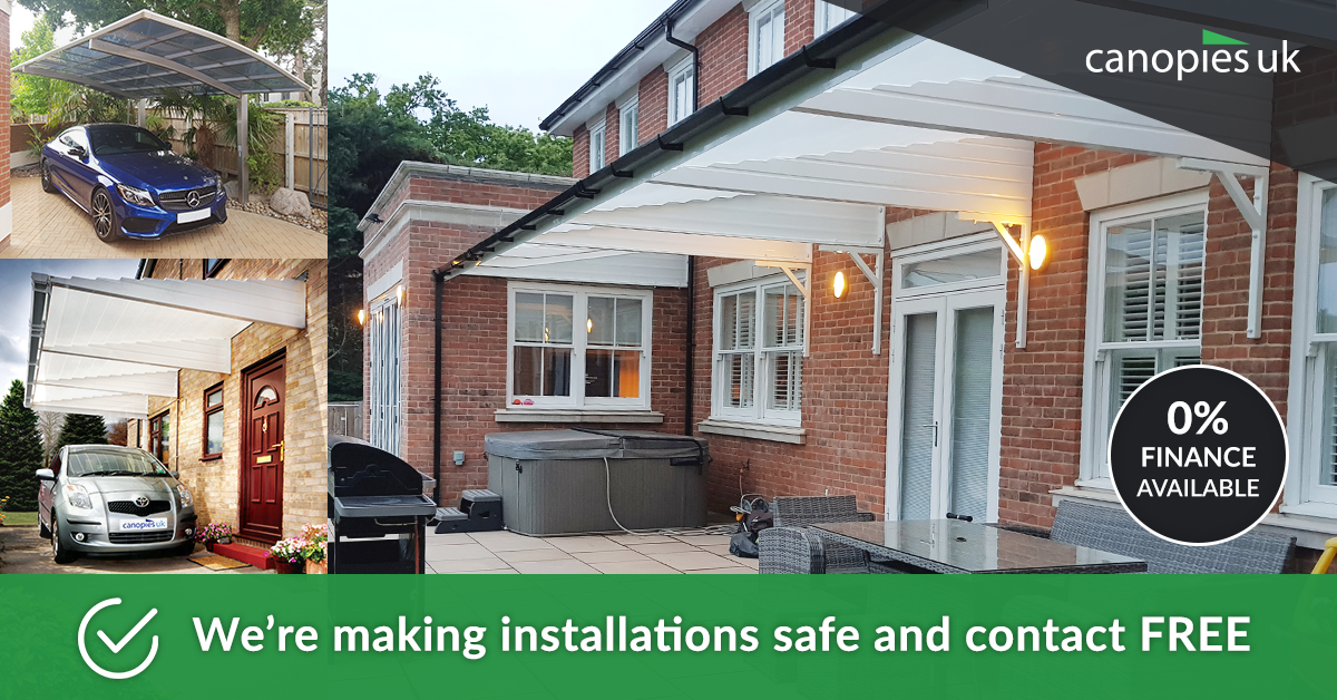 Contact free canopy and carport installation in UK | Canopies UK